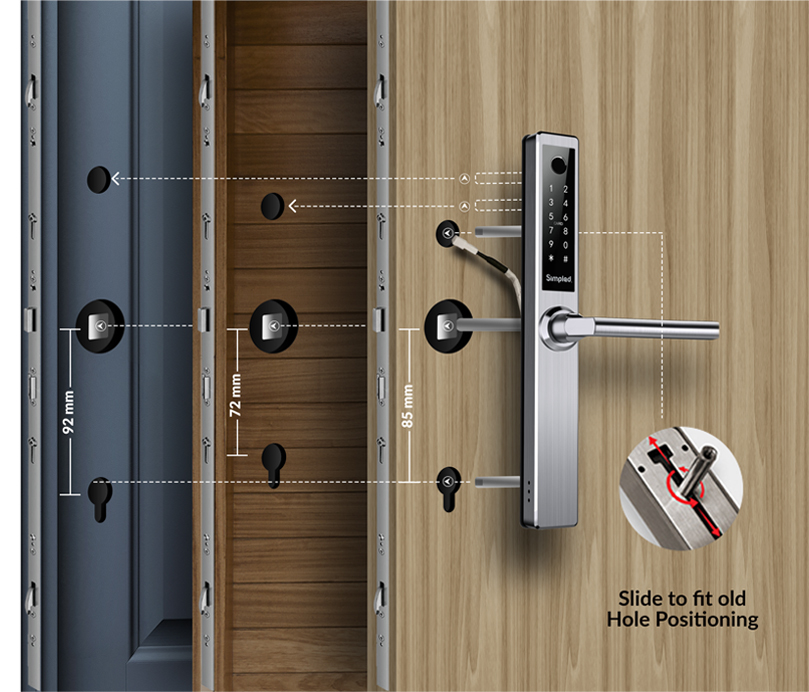 Slim series Smart Lock - Simpled.uk