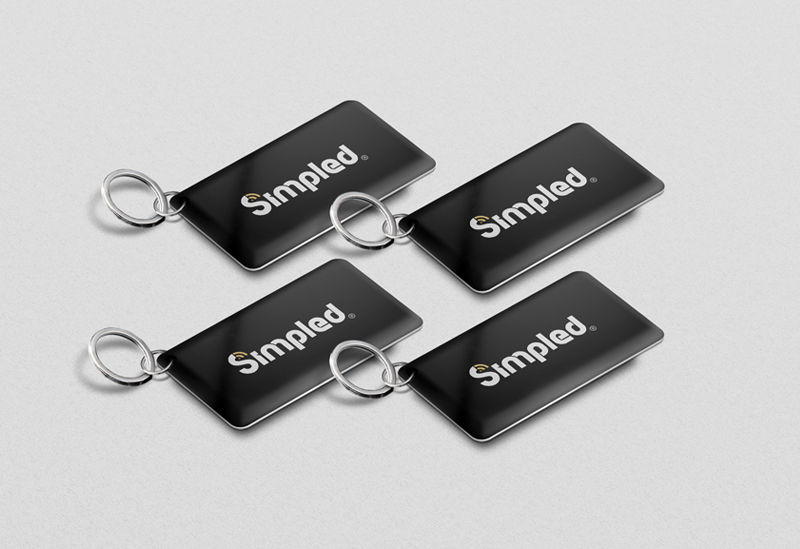 Simpled Contactless Phone Tag - Pack of 4 (FA-SP) - Simpled.uk