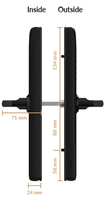 slim smart door lock | smart lock for upvc door
